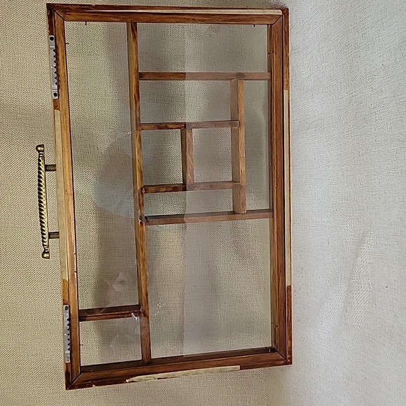 Accents | Vintage Wooden Miniature Display Shelf With Glass Back | Poshmark